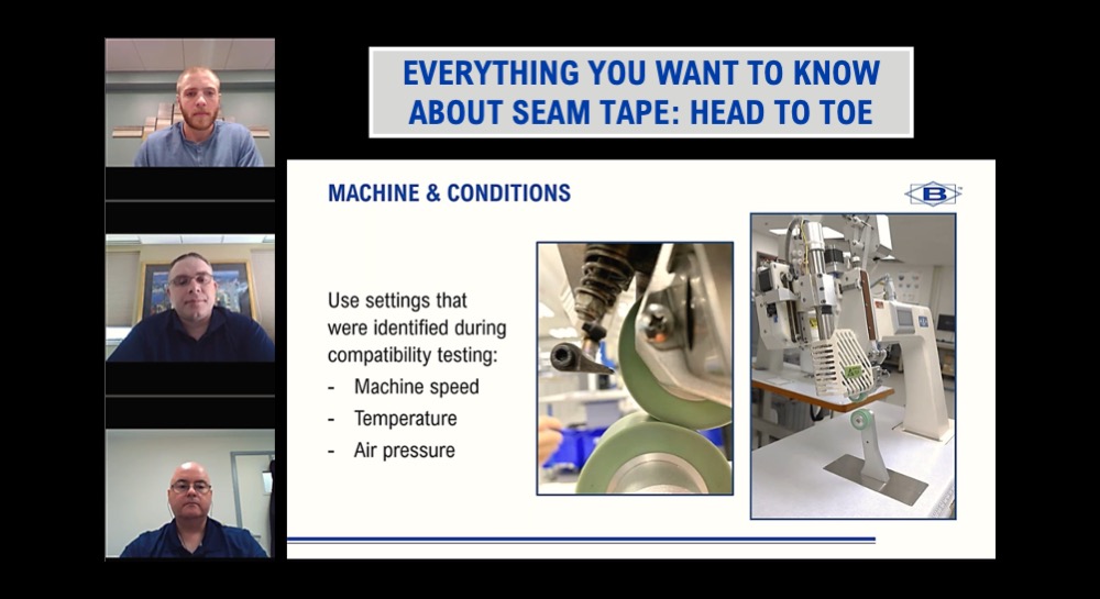 Bemis Associates' Seam Tape Webinar presented to more than 100 ...